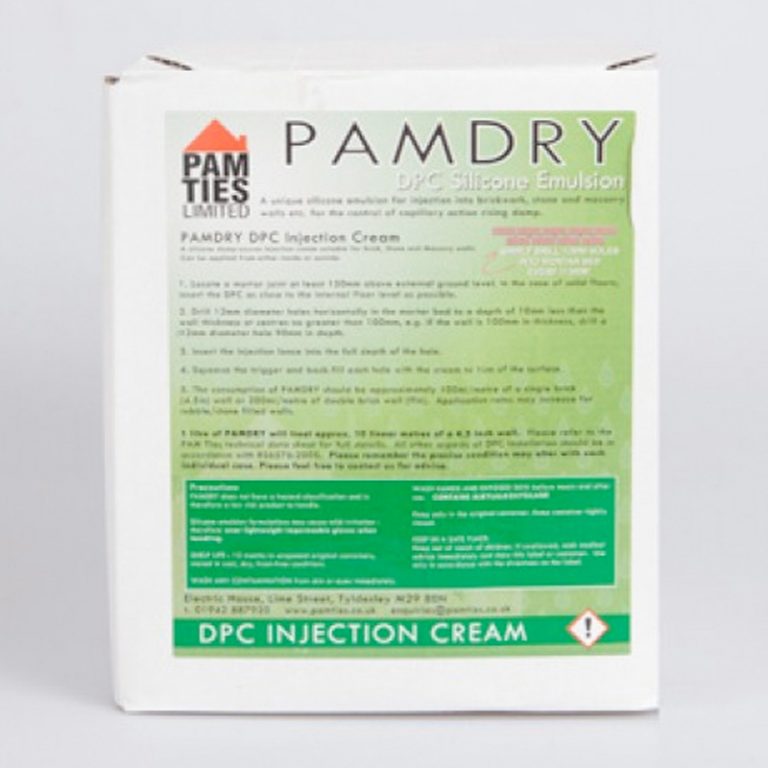 PAMdry DPC Injection Cream - stop rising damp 5ltr tub - Building ...