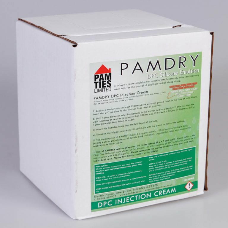 PAMdry DPC Injection Cream - stop rising damp 5ltr tub - Building ...