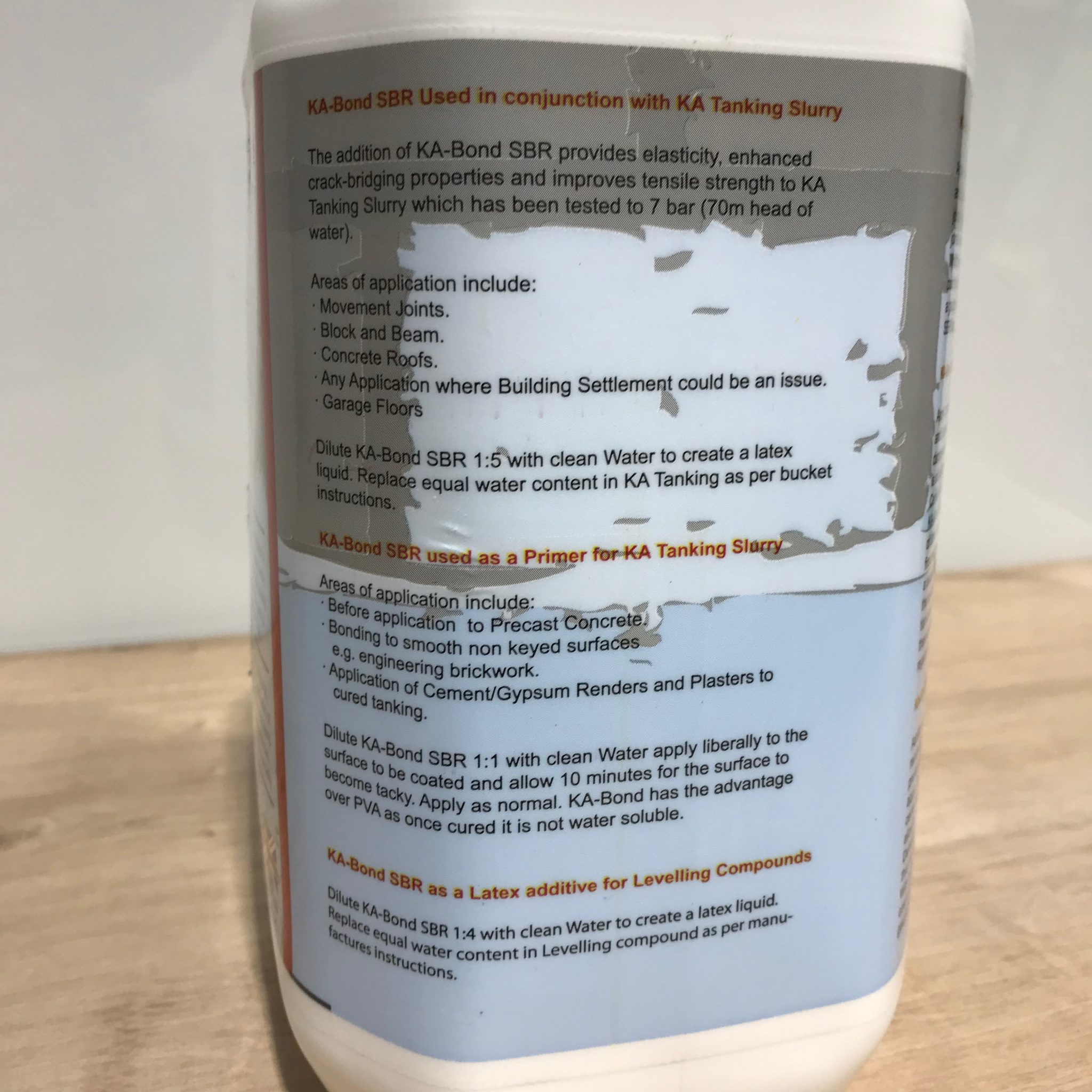 KA-Bond SBR Bonding Compound - Building Waterproofer UK